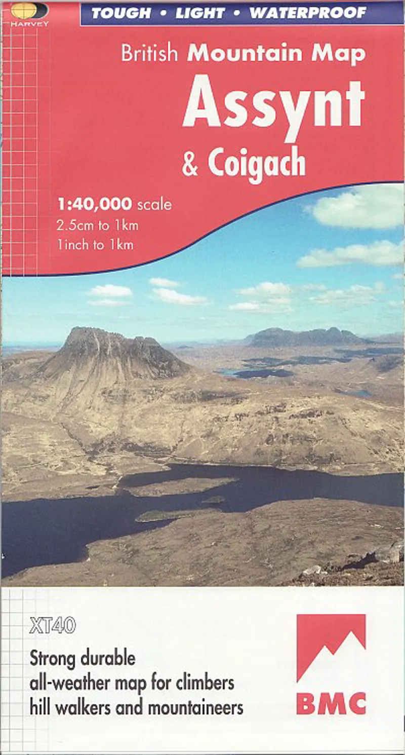 Harvey Assynt and Coigach BMC British Mountain Map